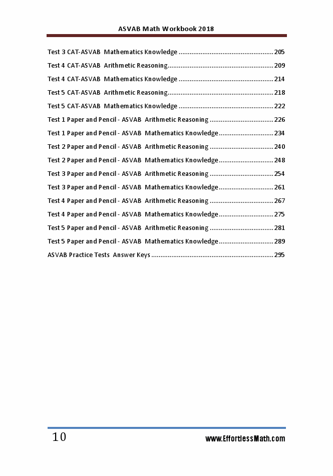ASVAB Math Workbook 2018: The Most Comprehensive Review for the Math ...
