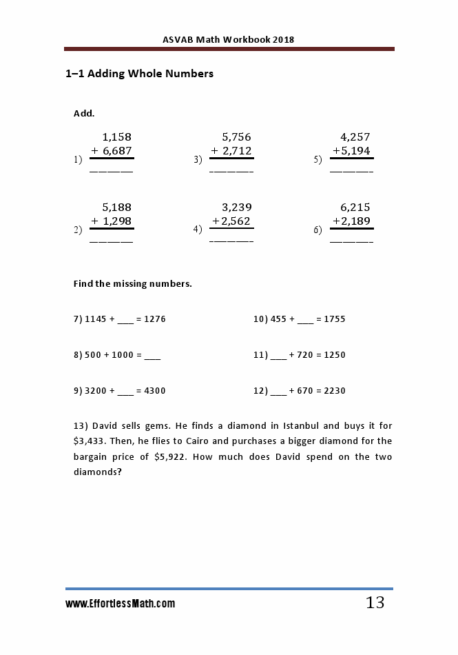 ASVAB Math Workbook 2018: The Most Comprehensive Review for the Math ...