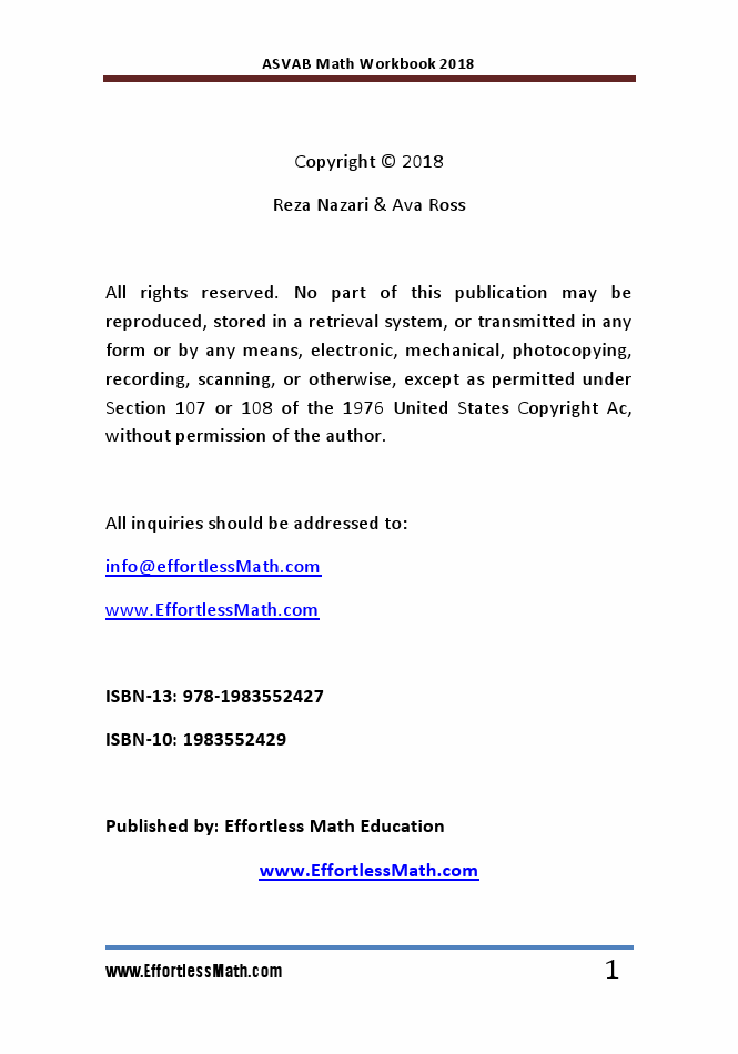 ASVAB Math Workbook 2018: The Most Comprehensive Review for the Math ...