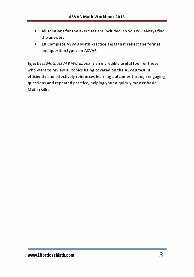 ASVAB Math Workbook 2018: The Most Comprehensive Review for the Math ...