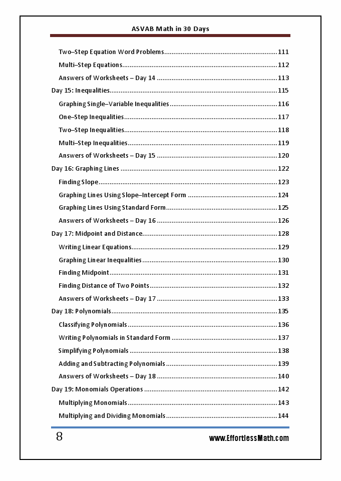 ASVAB Math in 30 Days: The Ultimate Crash Course to Preparing for the ...