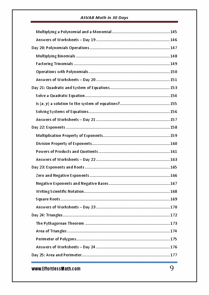 ASVAB Math in 30 Days: The Ultimate Crash Course to Preparing for the ...