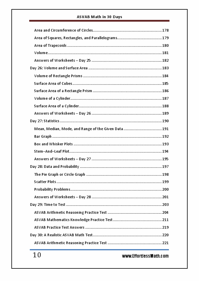 ASVAB Math in 30 Days: The Ultimate Crash Course to Preparing for the ...