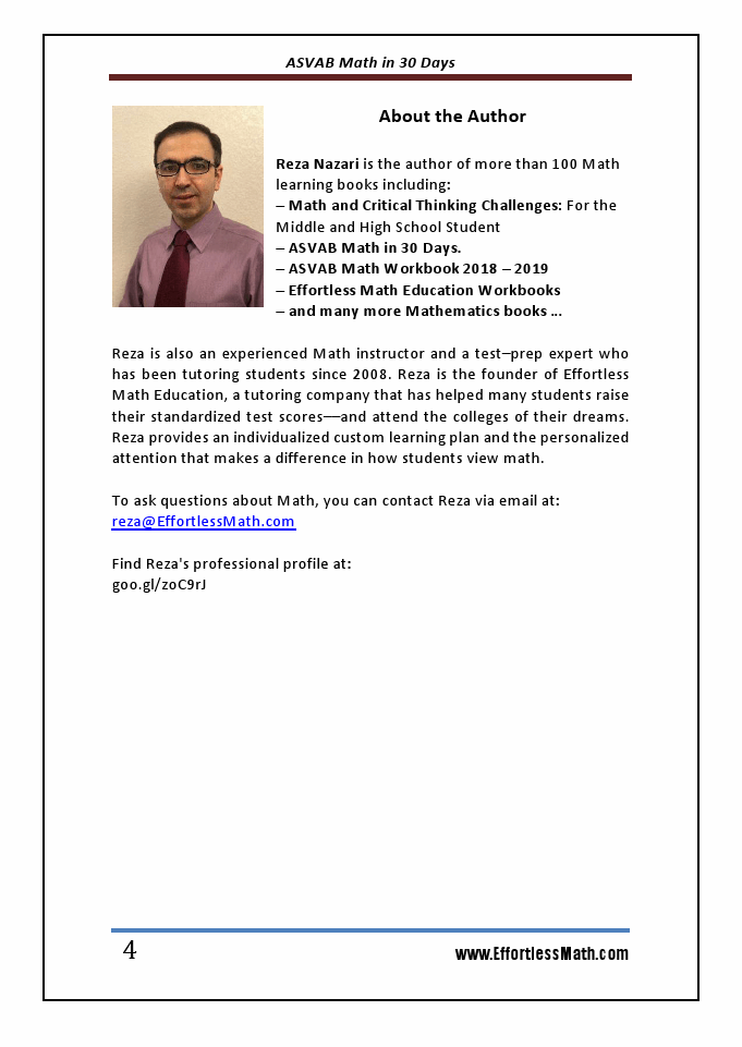 ASVAB Math in 30 Days: The Ultimate Crash Course to Preparing for the ...