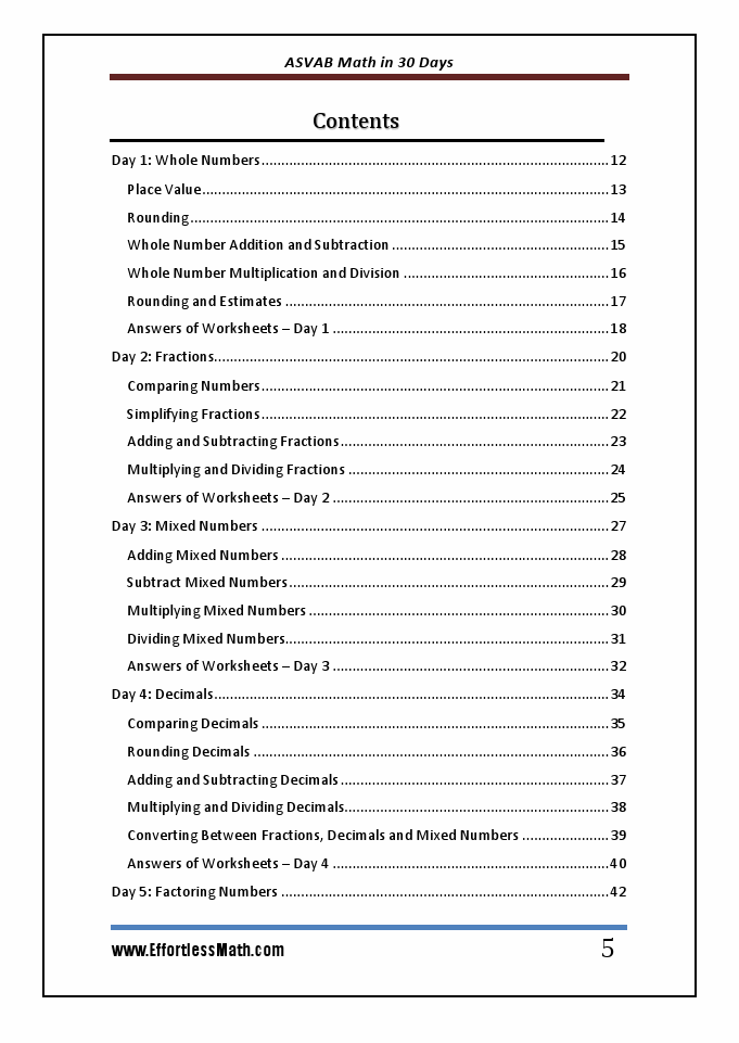 ASVAB Math in 30 Days: The Ultimate Crash Course to Preparing for the ...