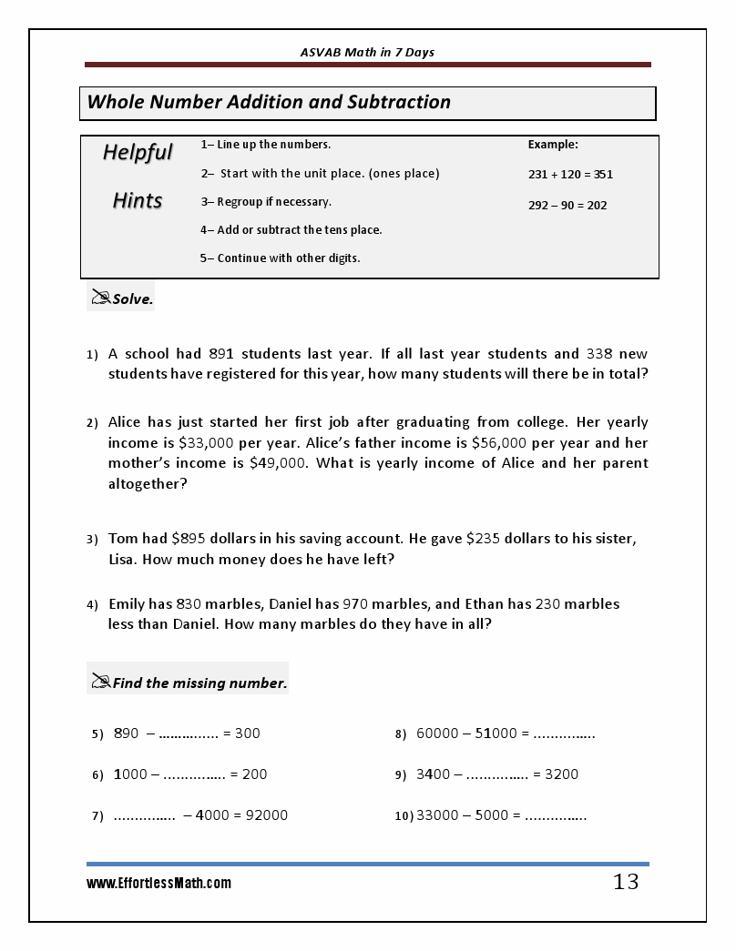 ASVAB Math in 7 Days: Step-By-Step Guide to Preparing for the ASVAB ...