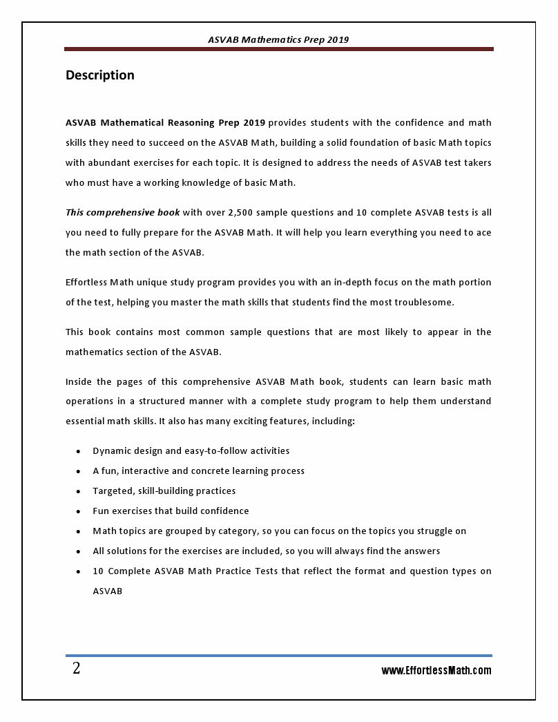 ASVAB Mathematics Prep 2019: A Comprehensive Review and Ultimate Guide ...