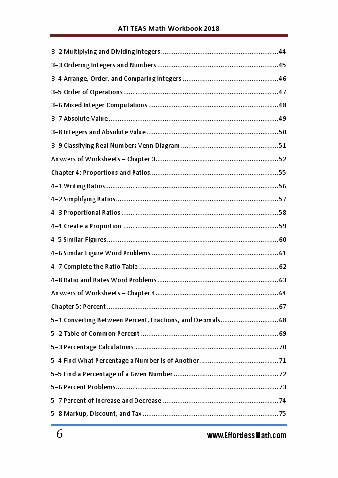 ATI TEAS Math Workbook 2018 – 2019: The Most Comprehensive Review for ...