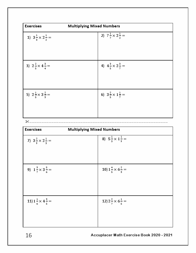 Accuplacer Math Exercise Book 2020-2021: Student Workbook and Two Full ...