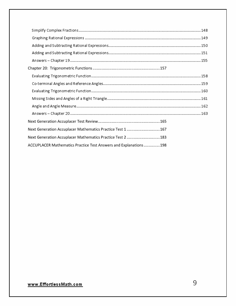 Accuplacer Math Exercise Book 2020-2021: Student Workbook and Two Full ...