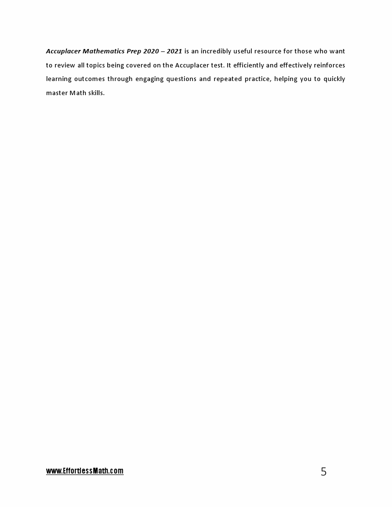 Accuplacer Math Prep 2020-2021: The Most Comprehensive Review and ...