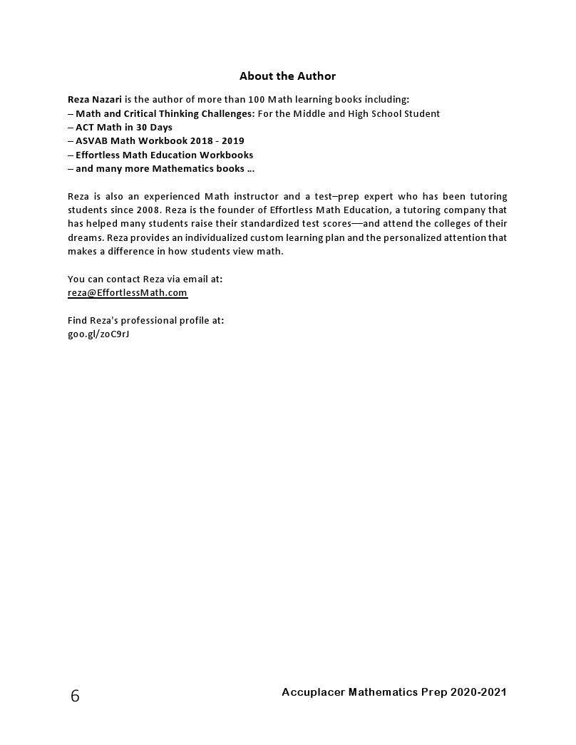 Accuplacer Math Prep 2020-2021: The Most Comprehensive Review and ...