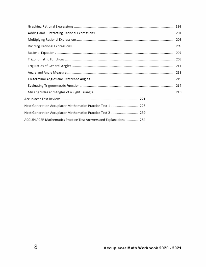 Accuplacer Math Workbook 2020 – 2021: The Most Comprehensive Review for ...