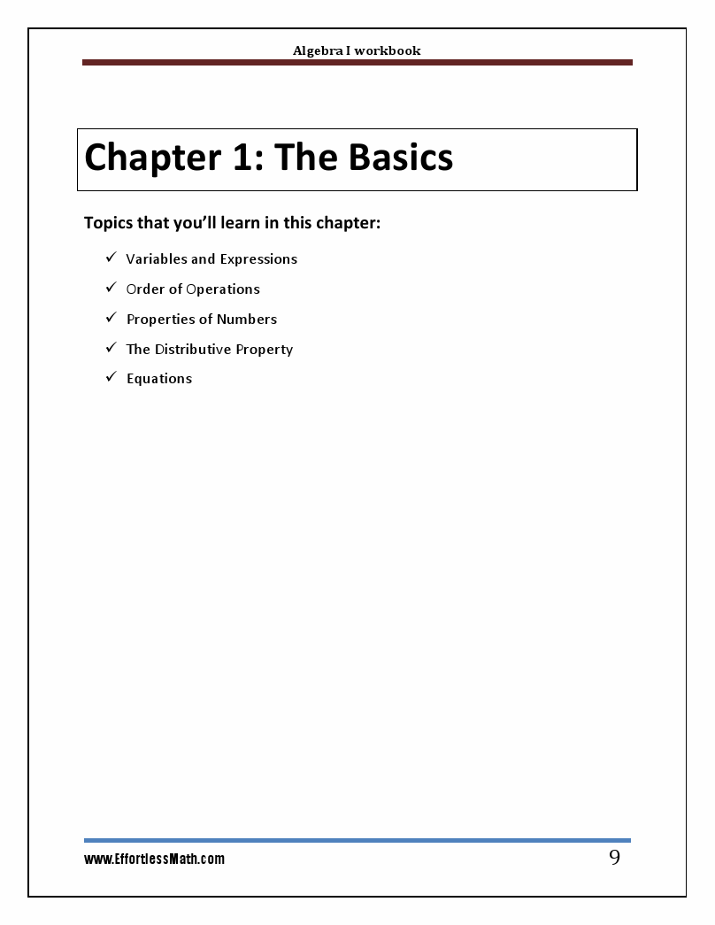 Algebra 1 Workbook: A Comprehensive Review and Step-by-Step Guide for ...