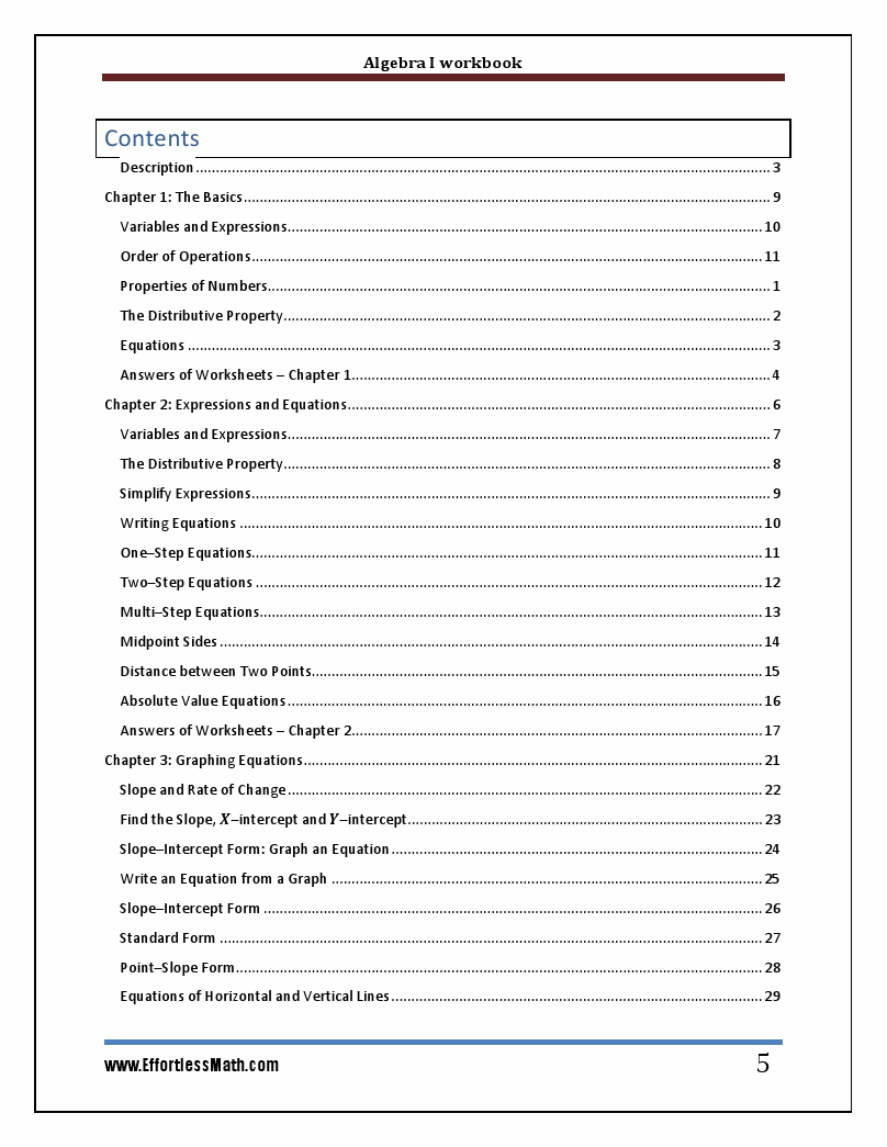 Algebra 1 Workbook: A Comprehensive Review and Step-by-Step Guide for ...