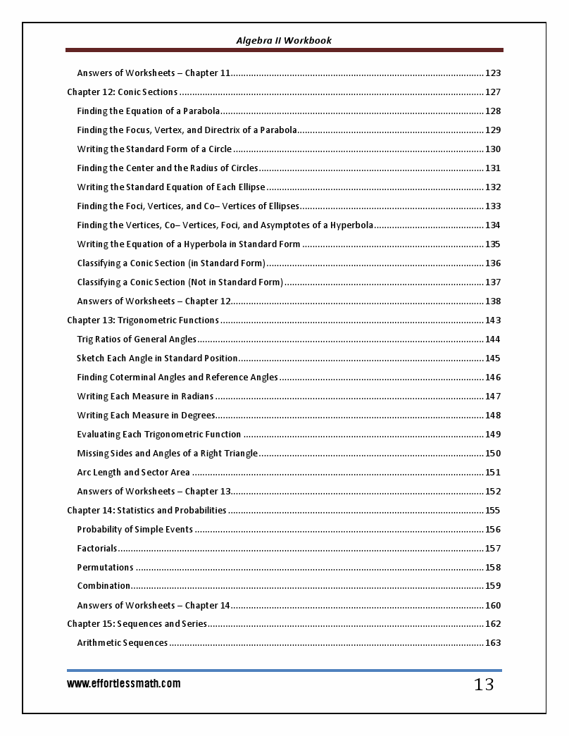 Algebra 2 Workbook: A Comprehensive Review and Step-by-Step Guide for ...