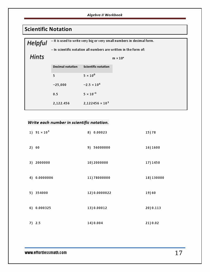 Algebra 2 Workbook: A Comprehensive Review and Step-by-Step Guide for ...