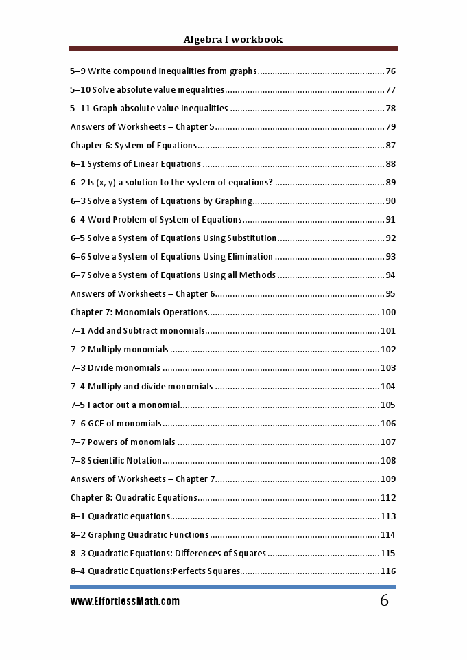 Algebra I Workbook: Comprehensive Activities for Mastering Essential ...