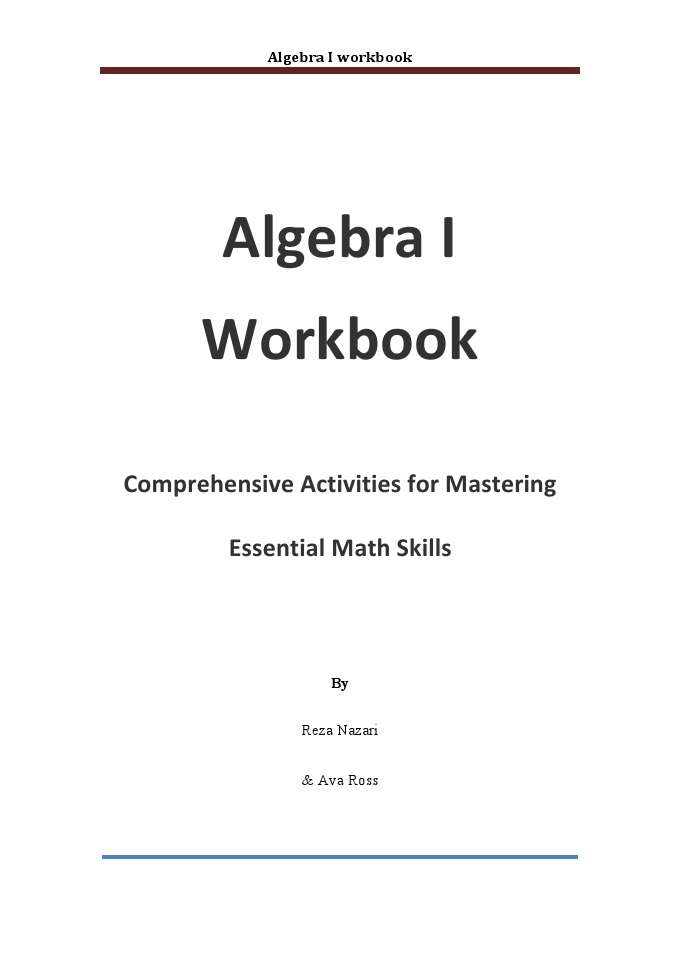 Algebra I Workbook: Comprehensive Activities for Mastering Essential ...