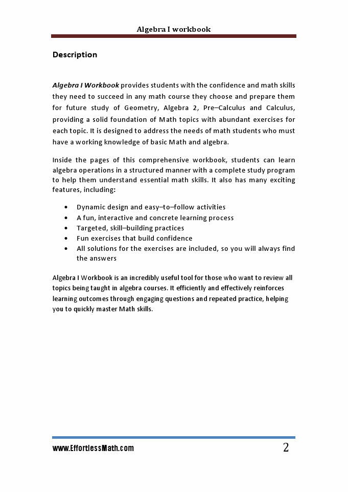 Algebra I Workbook: Comprehensive Activities for Mastering Essential ... Algebra I Workbook: Comprehensive Activities for Mastering Essential ...