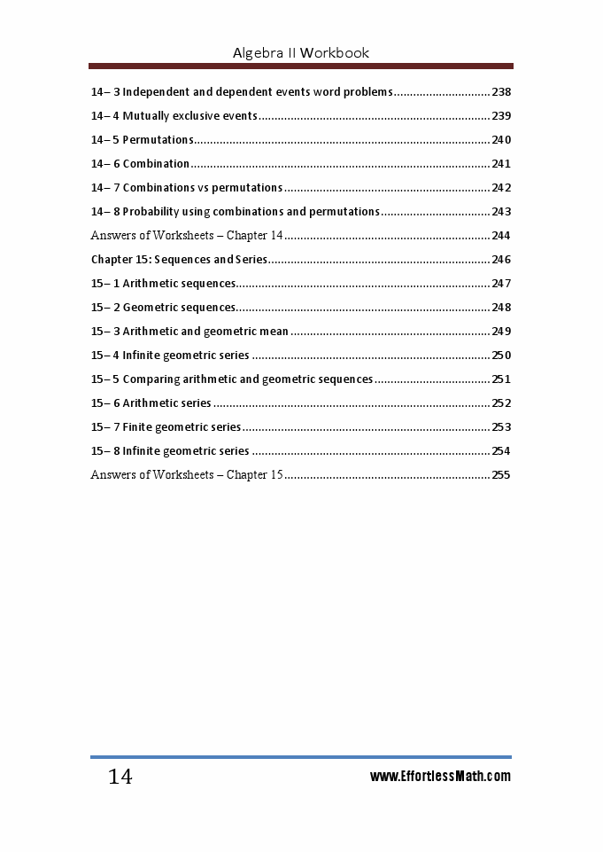 Algebra II Workbook: Comprehensive Activities for Mastering Essential ...