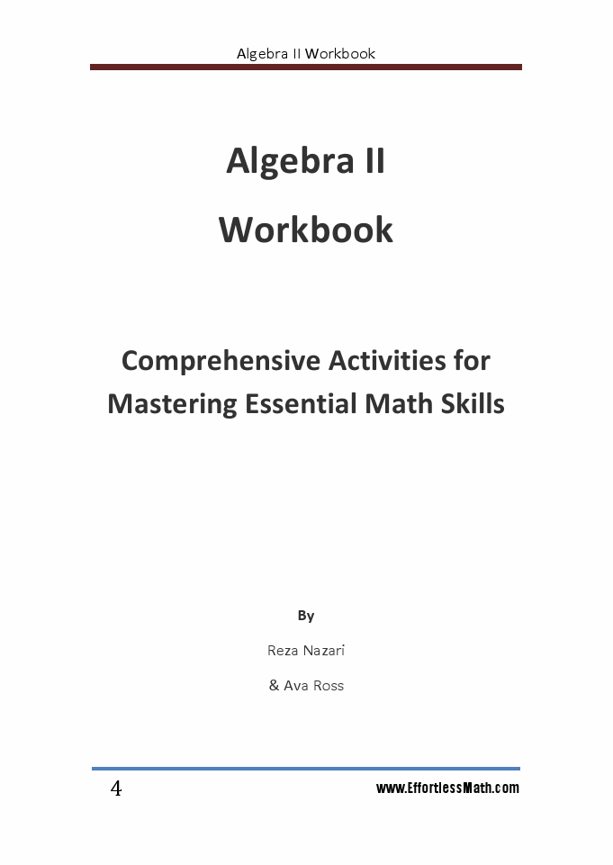 Algebra II Workbook: Comprehensive Activities for Mastering Essential ... Algebra II Workbook: Comprehensive Activities for Mastering Essential ...