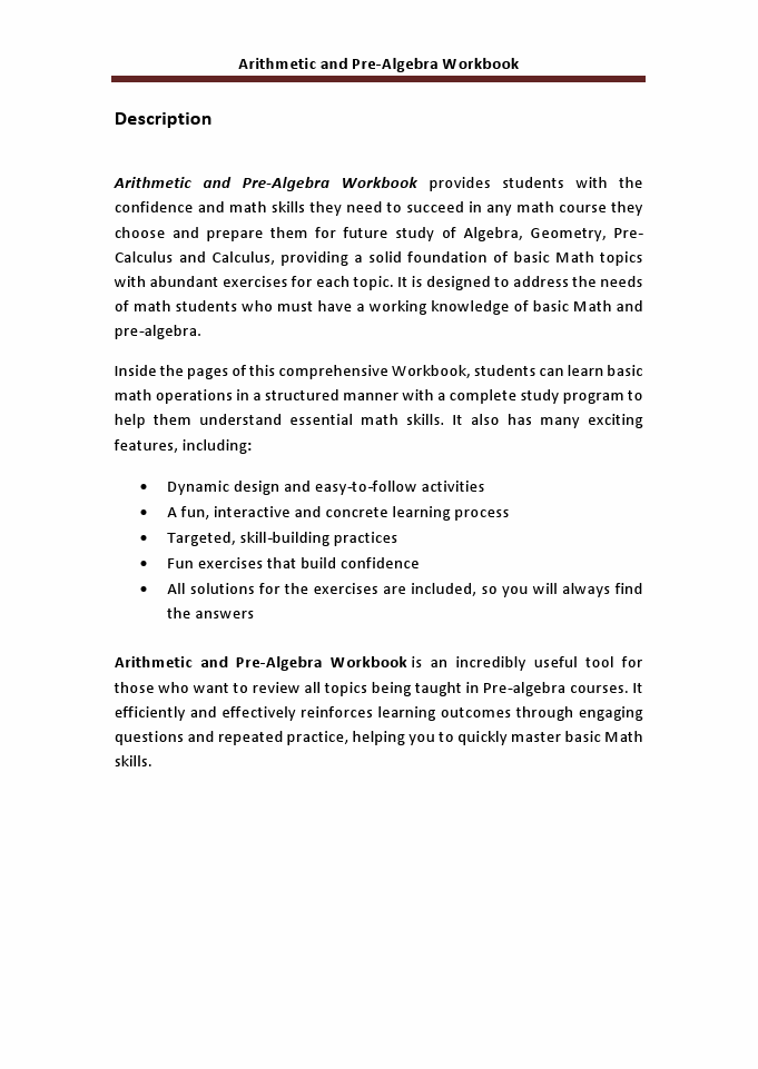 Arithmetic and Pre-Algebra Workbook: Comprehensive Activities for Mastering Essential Math ...