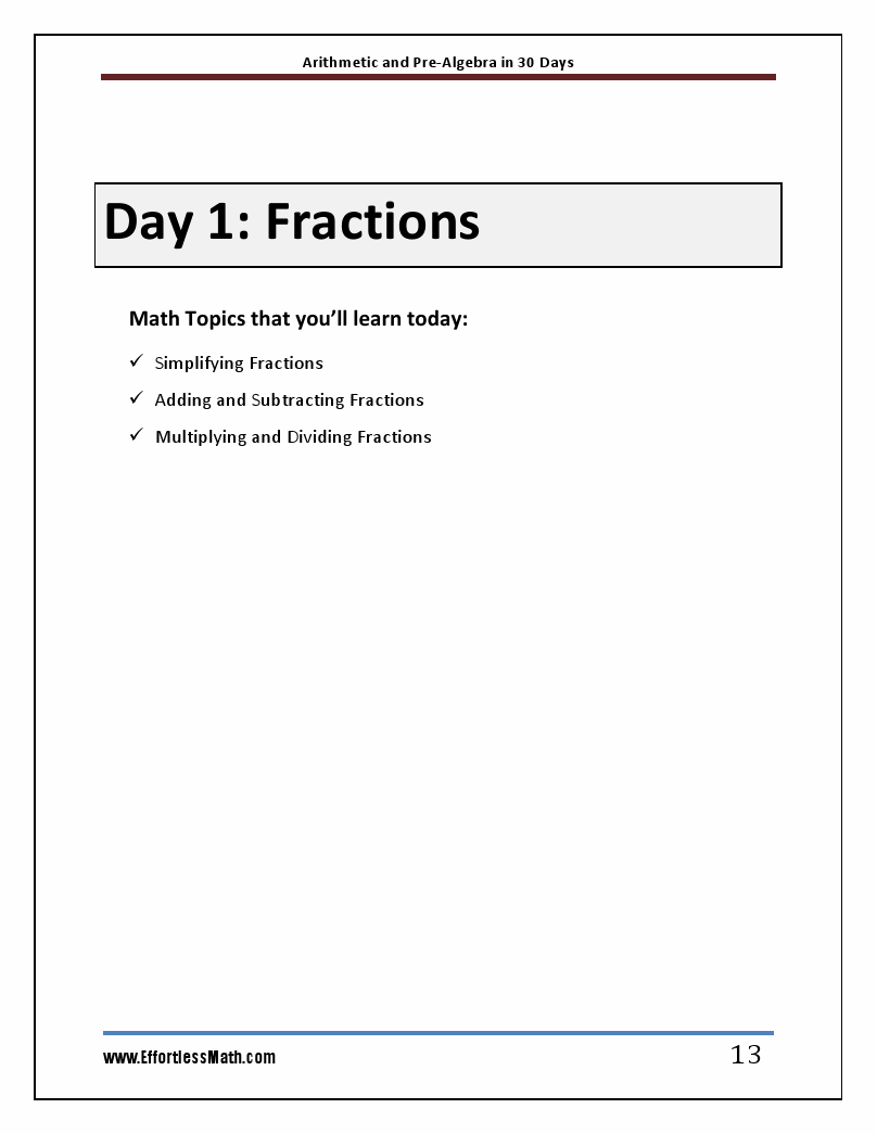 Arithmetic and Pre-Algebra in 30 Days: The Ultimate Crash Course to ...