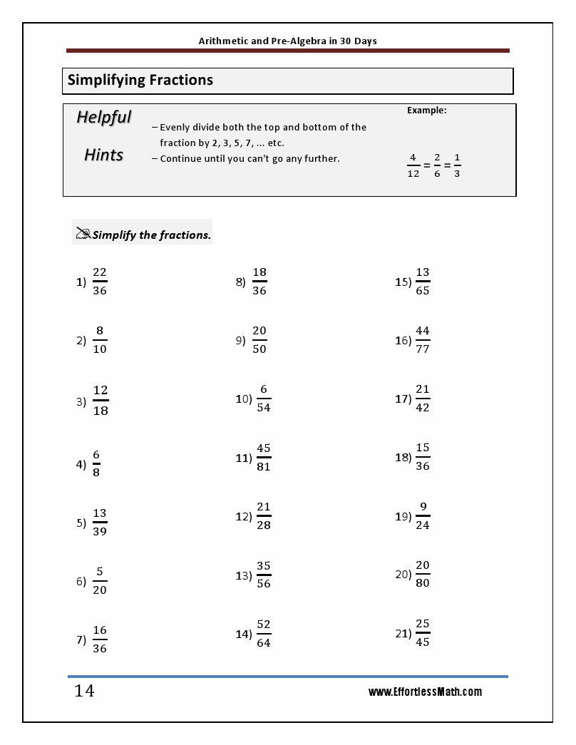Arithmetic and Pre-Algebra in 30 Days: The Ultimate Crash Course to ...