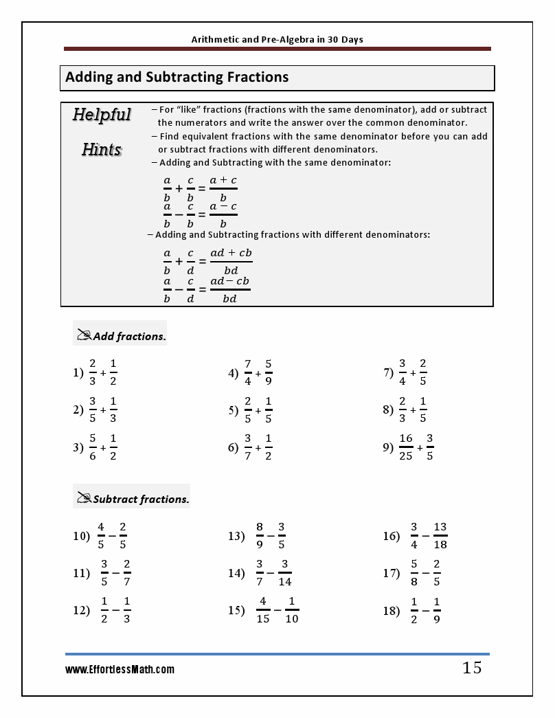 Arithmetic and Pre-Algebra in 30 Days: The Ultimate Crash Course to ...