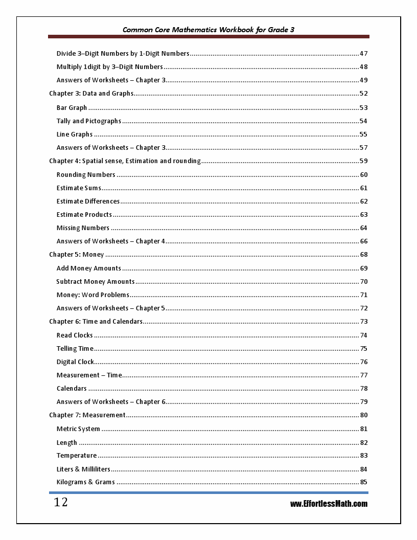Common Core Mathematics Workbook For Grade 3: Step-By-Step Guide to ...