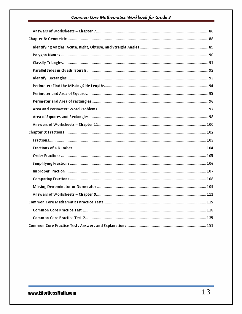 Common Core Mathematics Workbook For Grade 3: Step-By-Step Guide to ...