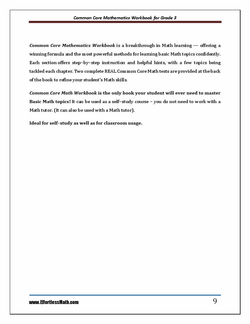Common Core Mathematics Workbook For Grade 3: Step-By-Step Guide to ...