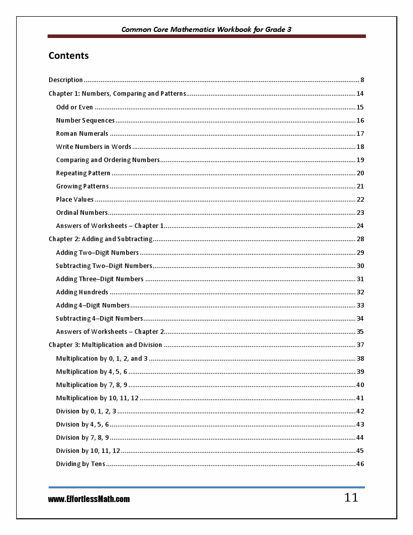 Common Core Mathematics Workbook For Grade 3: Step-By-Step Guide to ...