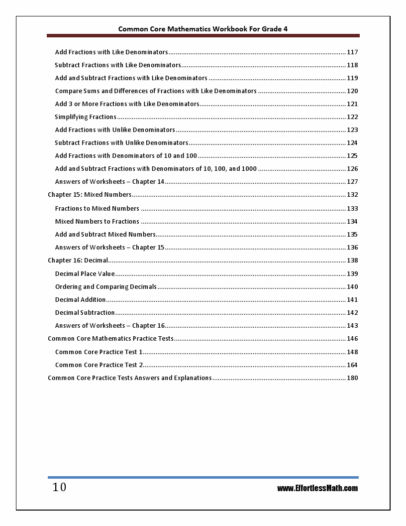 Common Core Mathematics Workbook For Grade 4: Step-By-Step Guide to ...