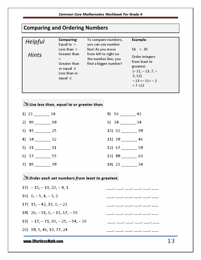 Common Core Mathematics Workbook For Grade 4: Step-By-Step Guide to ...