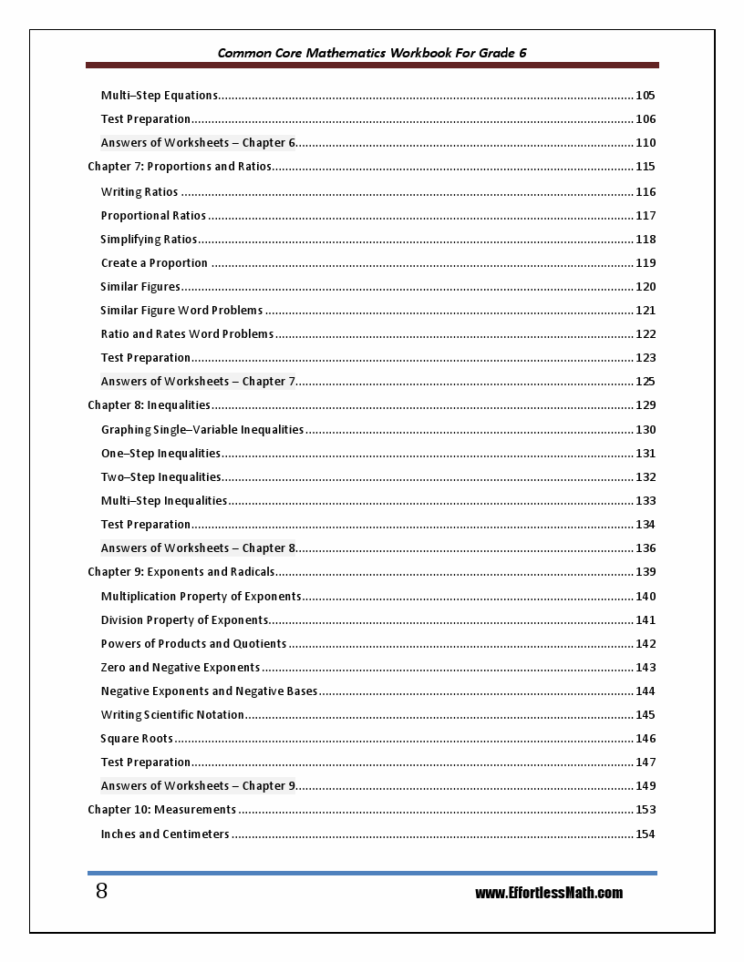 Common Core Mathematics Workbook For Grade 6: Step-By-Step Guide to ...