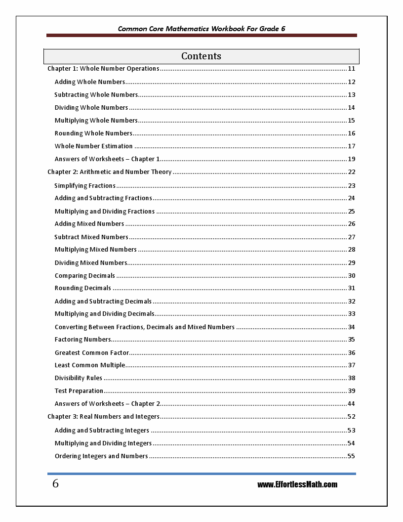 Common Core Mathematics Workbook For Grade 6: Step-By-Step Guide to ...