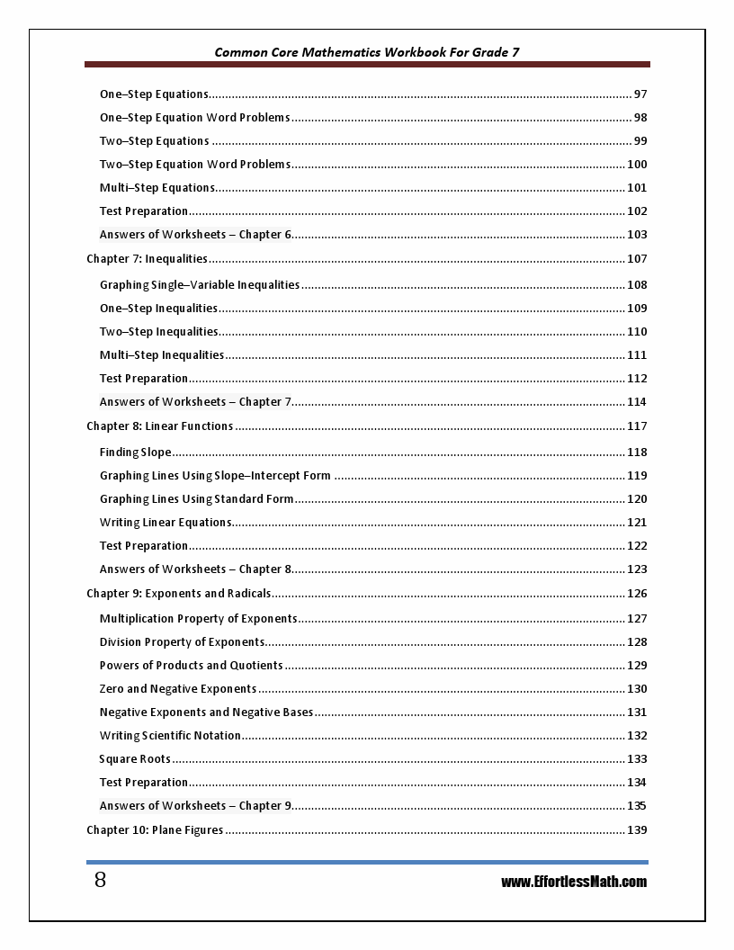 Common Core Mathematics Workbook For Grade 7: Step-By-Step Guide to ...