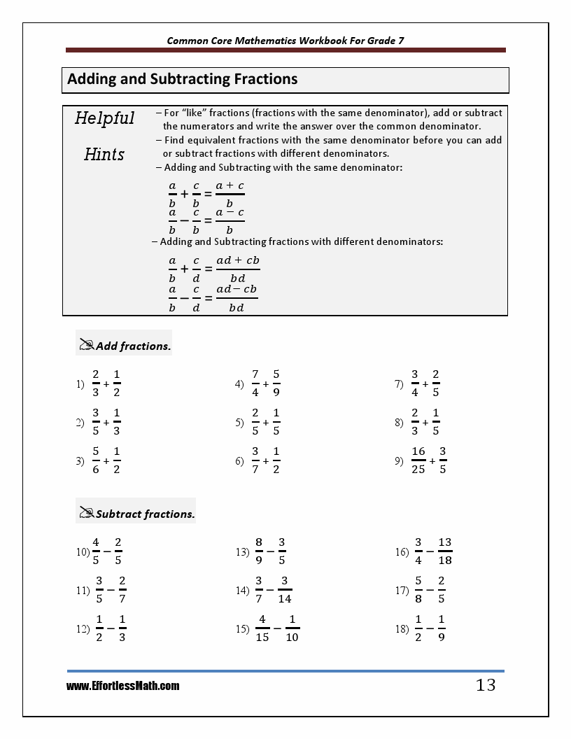 Common Core Mathematics Workbook For Grade 7: Step-By-Step Guide to ...