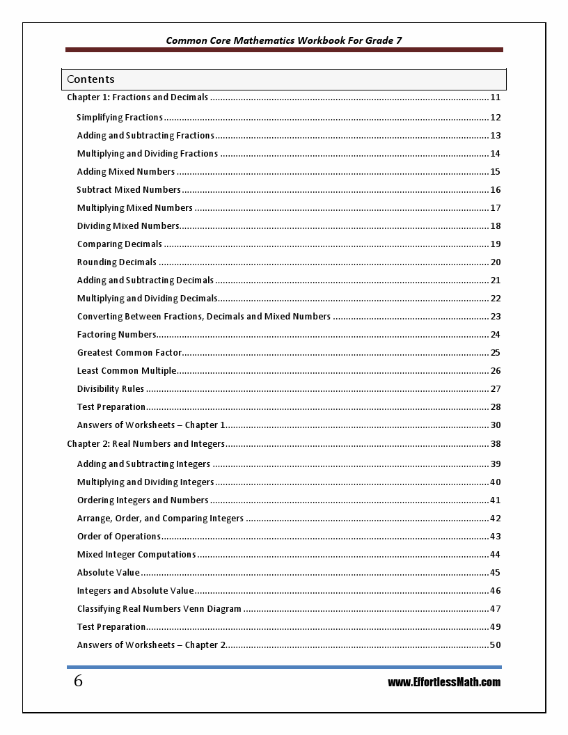 Common Core Mathematics Workbook For Grade 7: Step-By-Step Guide to ...