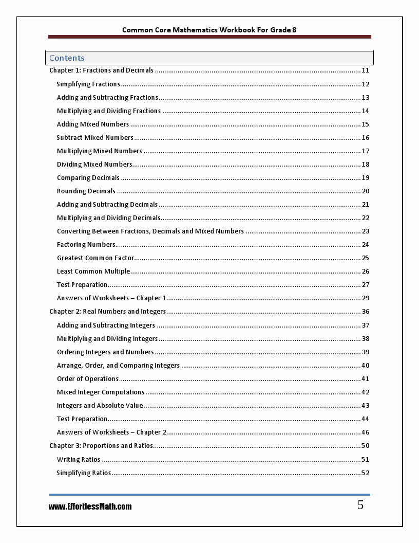 Common Core Mathematics Workbook For Grade 8: Step-By-Step Guide to ...