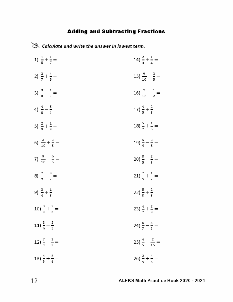 Comprehensive ALEKS Math Practice Book 2020 – 2021: Complete Coverage ...