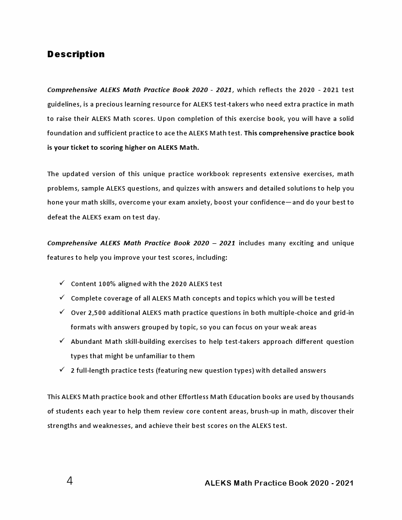 Comprehensive ALEKS Math Practice Book 2020 – 2021: Complete Coverage ...