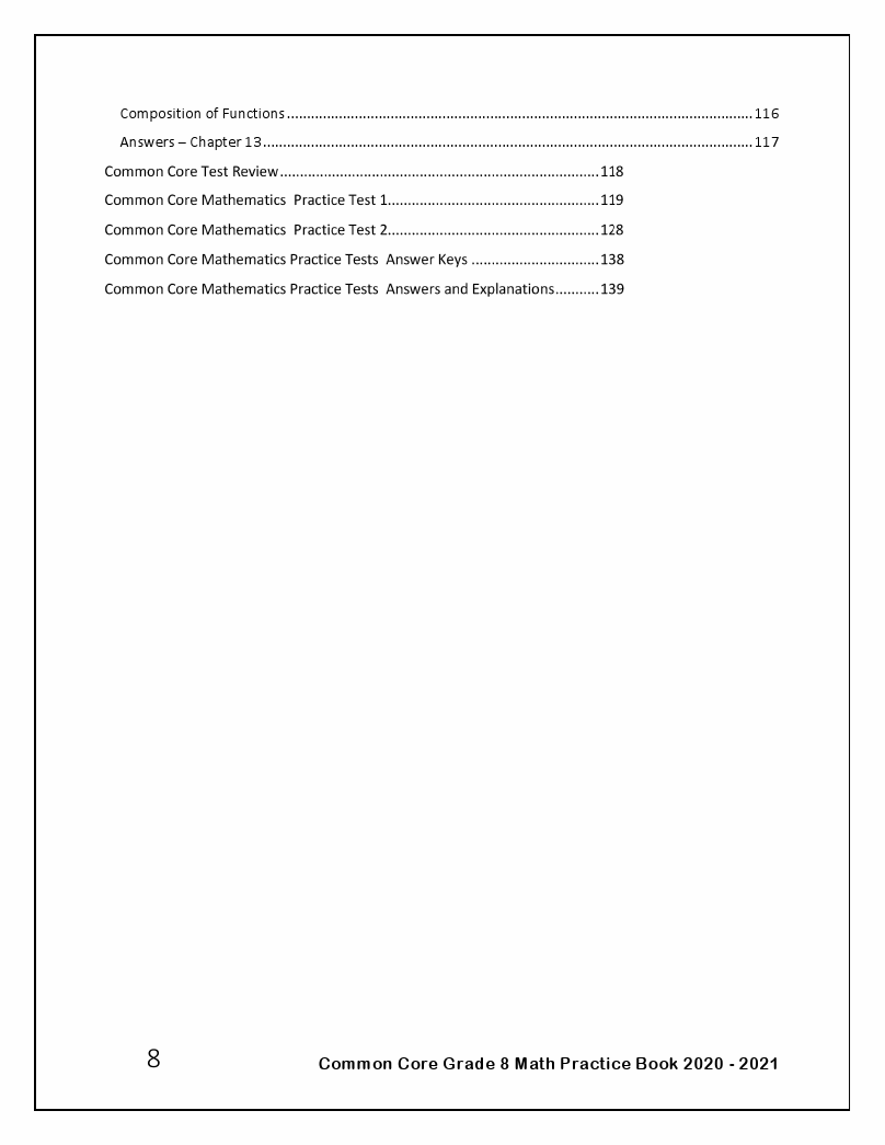 Comprehensive Common Core Grade 8 Math Practice Book 2020 – 2021 ...