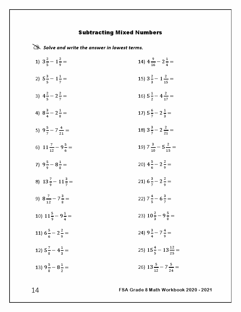 Comprehensive FSA Grade 8 Math Practice Book 2020 – 2021: Complete ...
