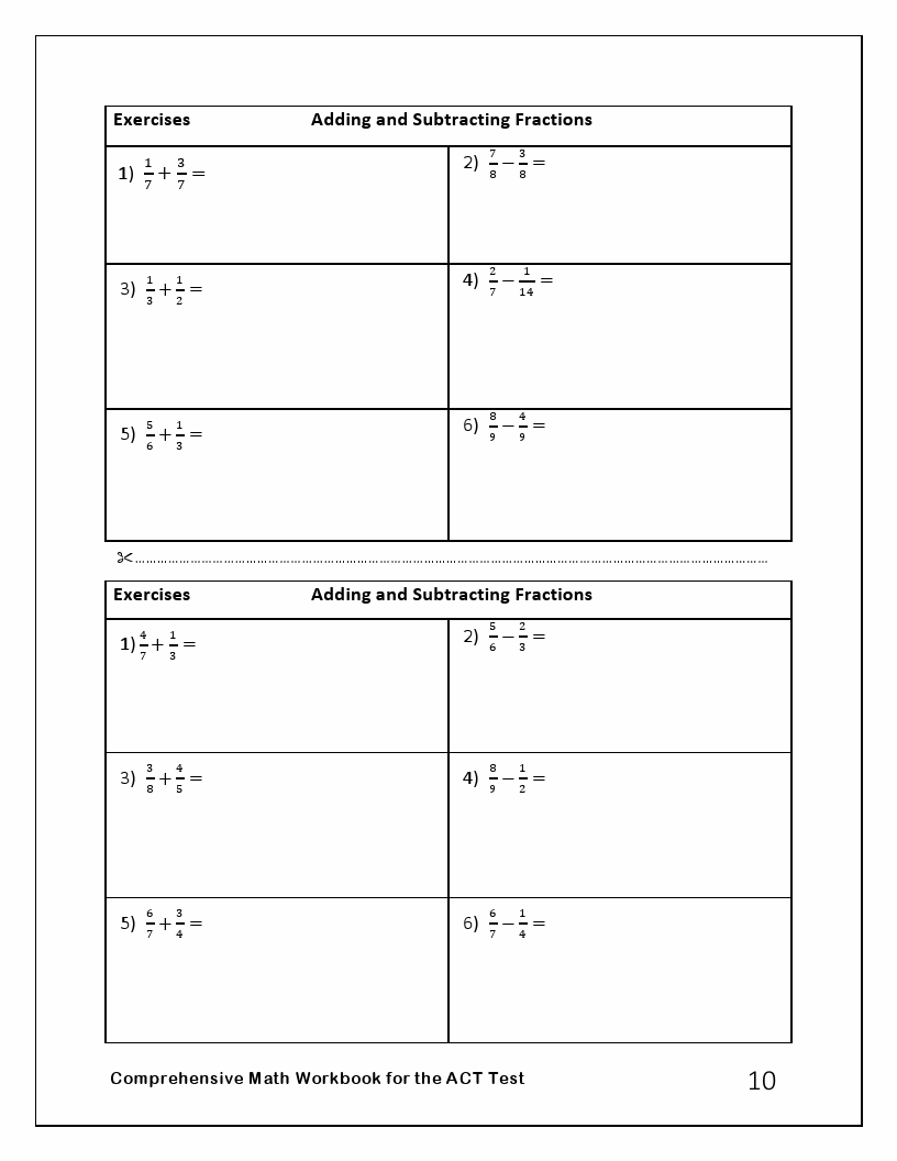 Comprehensive Math Workbook for the ACT Test: Student Workbook and 2 ...