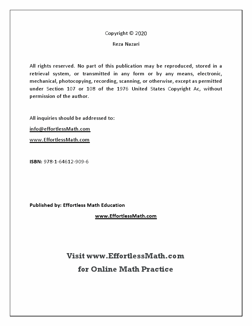 Comprehensive Math Workbook for the ACT | Effortless Math