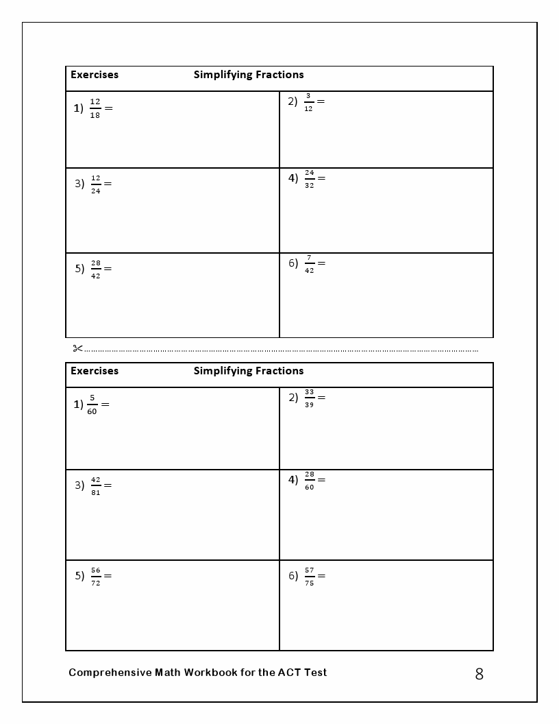 Comprehensive Math Workbook for the ACT Test: Student Workbook and 2 ...