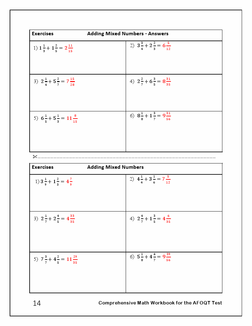 Comprehensive Math Workbook for the AFOQT Test: Student Workbook and 2 ...